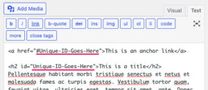 How to create anchor links in WordPress - the definite guide