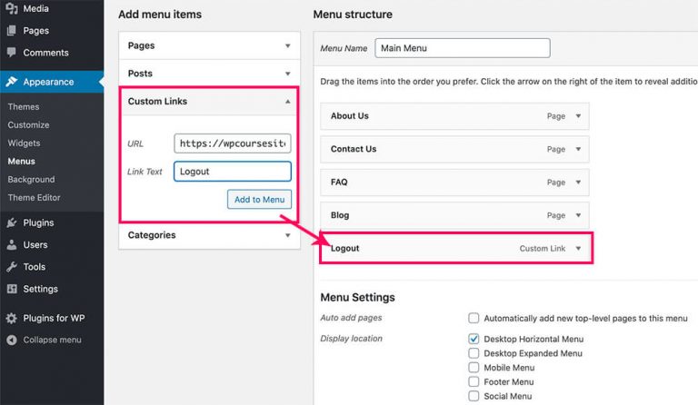 WordPress Logout Link - the Definitive Guide - PluginsForWP