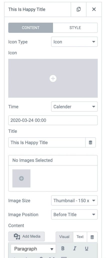 How to Create Timeline Content With Elementor - PluginsForWP