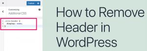 How to Remove the Header in WordPress (3 Methods) – PluginsForWP