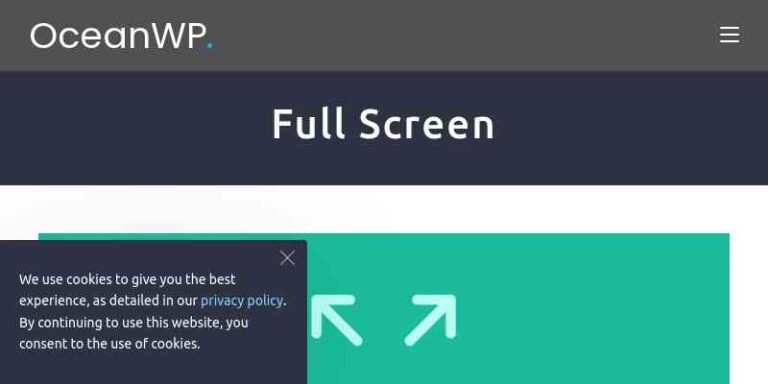 Ocean Full Screen - PluginsForWP