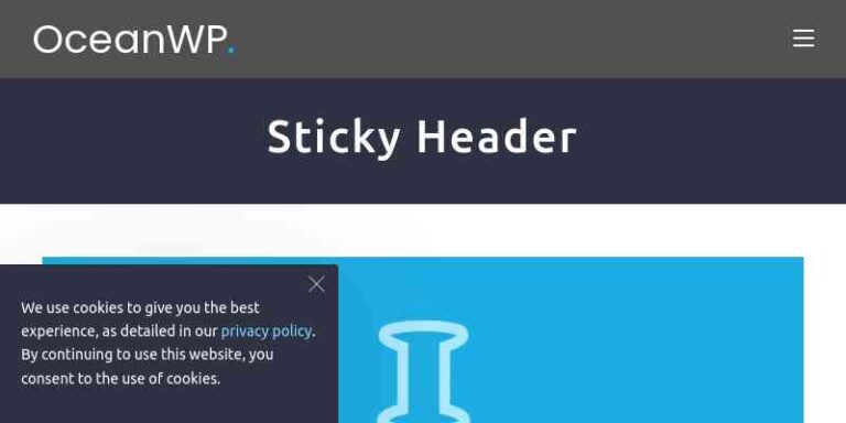 Ocean Sticky Header - PluginsForWP