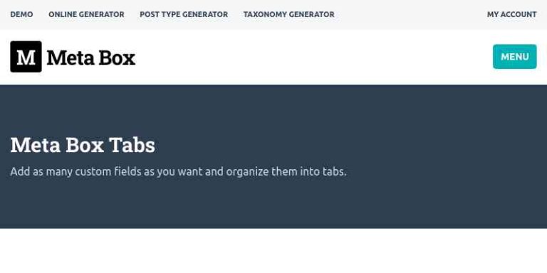Meta Box Tabs - PluginsForWP
