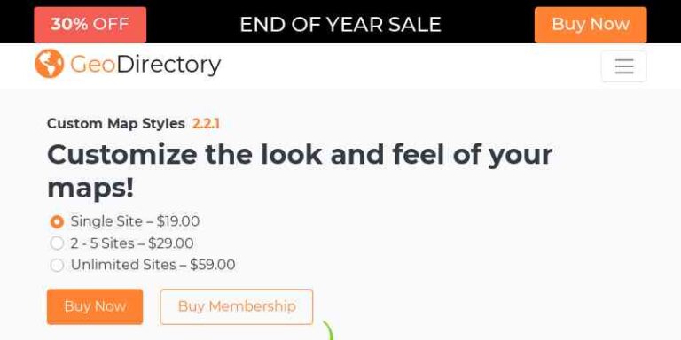 GeoDirectory Custom Map Styles - PluginsForWP