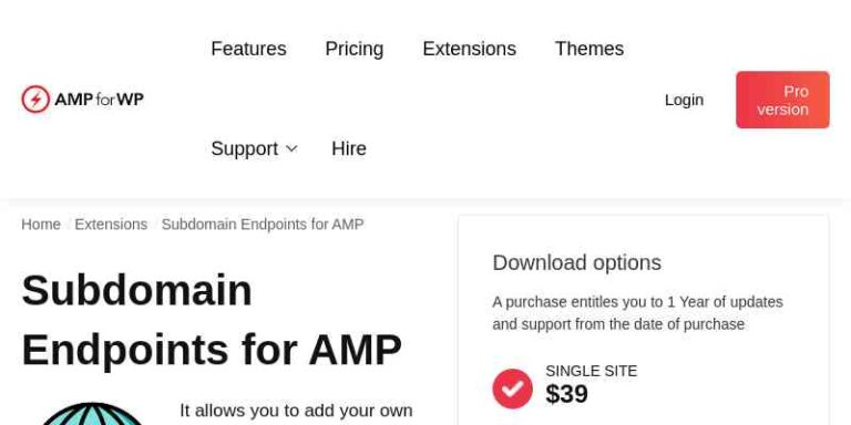 Subdomain Endpoints for AMP - PluginsForWP