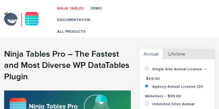Ninja Tables Pro - PluginsForWP