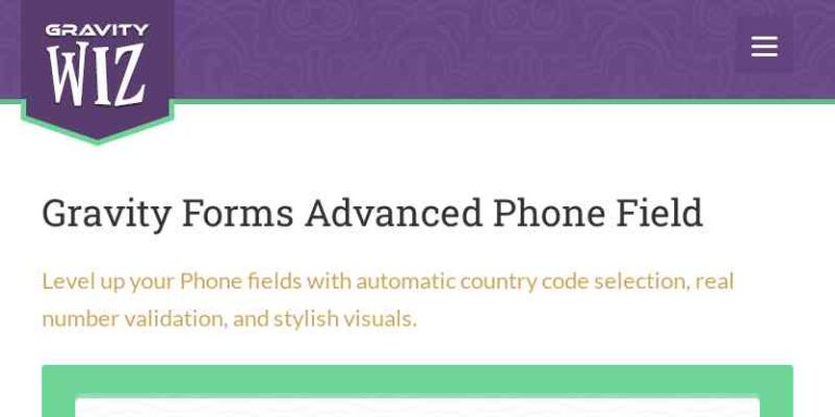 GP Advanced Phone Field - PluginsForWP