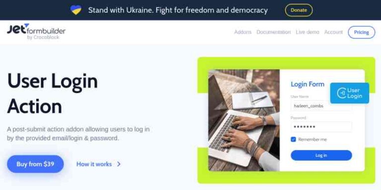 JetFormBuilder User Login Action - PluginsForWP