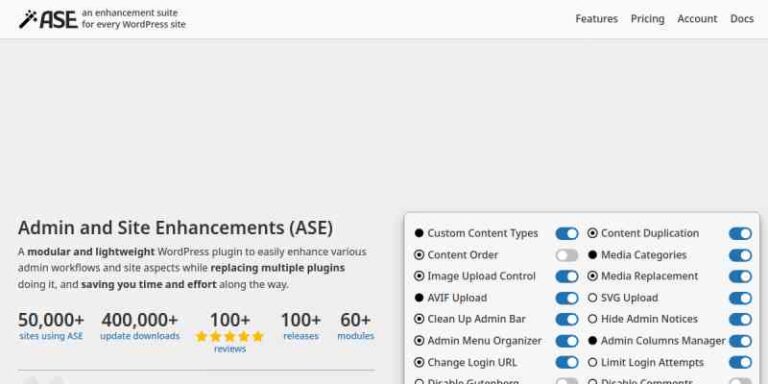 Admin and Site Enhancements (ASE) Pro - PluginsForWP