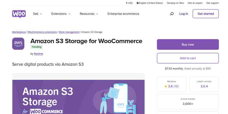 Amazon S3 Storage for WooCommerce - PluginsForWP