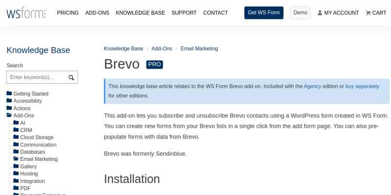 WS Form PRO - Brevo - PluginsForWP
