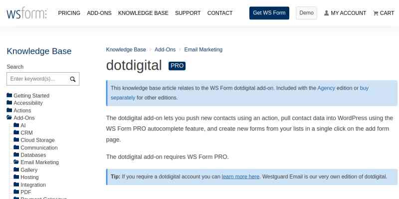 WS Form PRO - Dotdigital - PluginsForWP