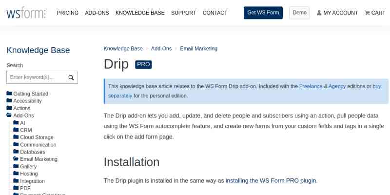 WS Form PRO - Drip - PluginsForWP
