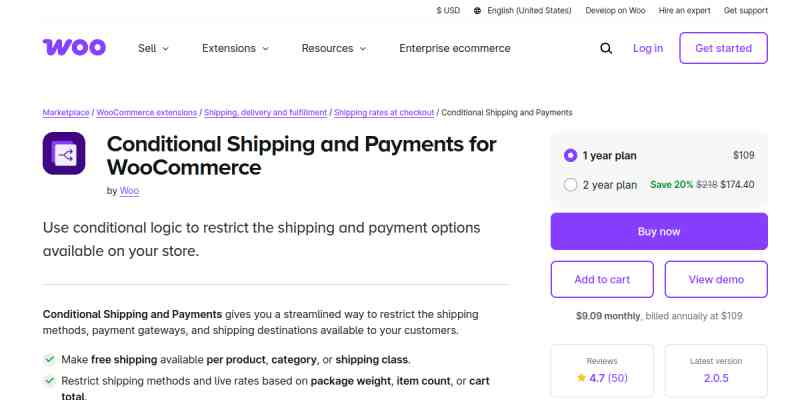 WooCommerce Conditional Shipping and Payments - PluginsForWP