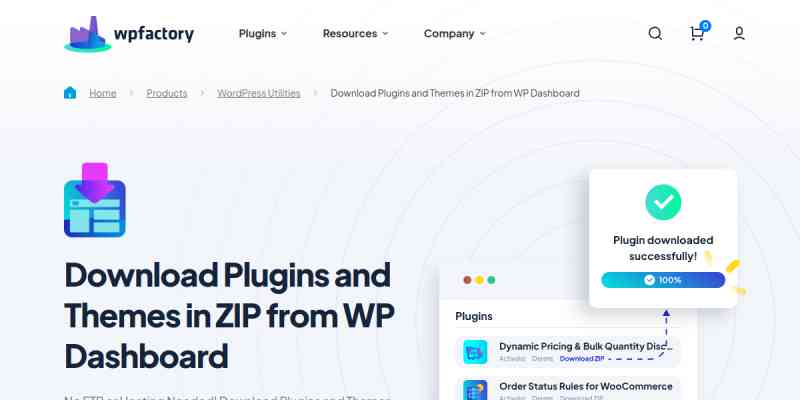 Download Plugins and Themes from Dashboard - PluginsForWP