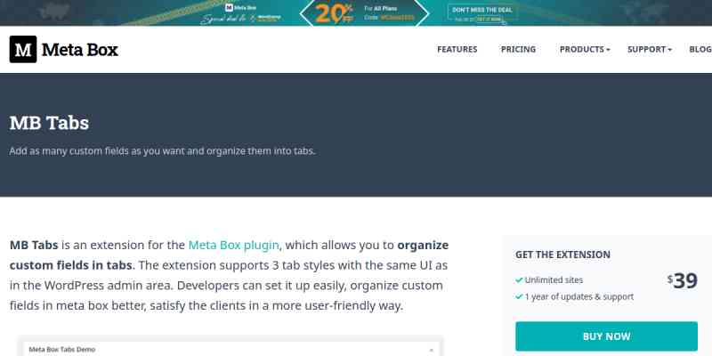 MB Tabs - PluginsForWP