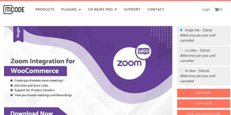 Zoom Integration for WooCommerce - PluginsForWP