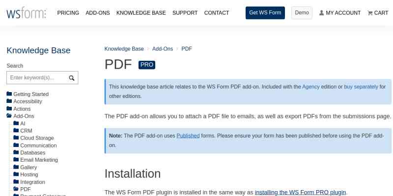 WS Form PRO - PDF - PluginsForWP