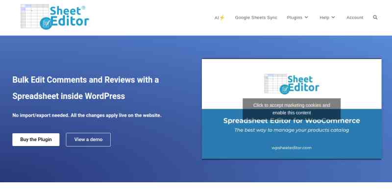WP Sheet Editor - Comments - PluginsForWP