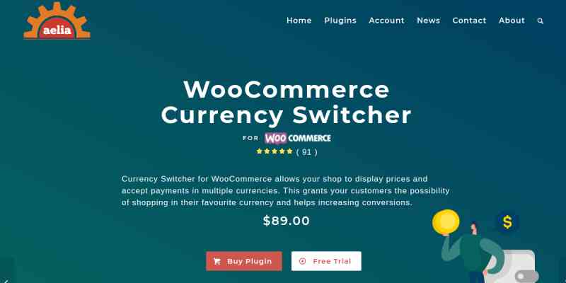 Aelia Currency Switcher for WooCommerce - PluginsForWP