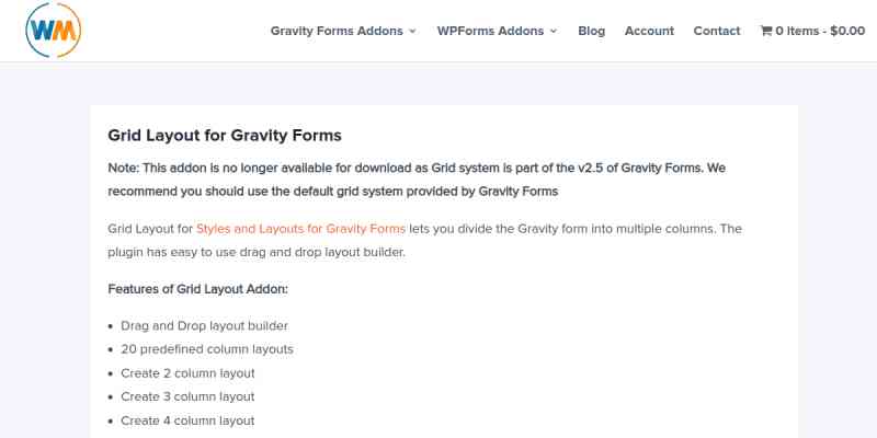 Grid Layout Gravity Forms - PluginsForWP