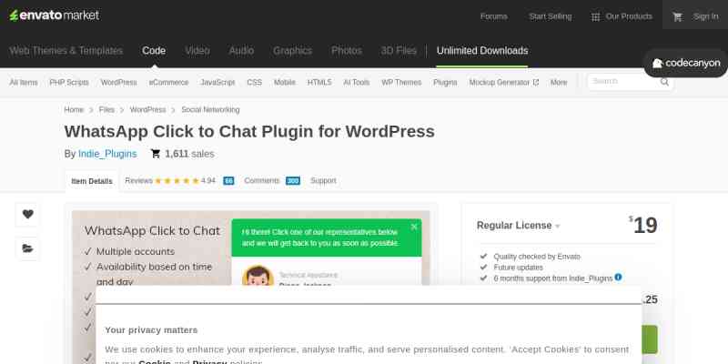WhatsApp Click to Chat - PluginsForWP