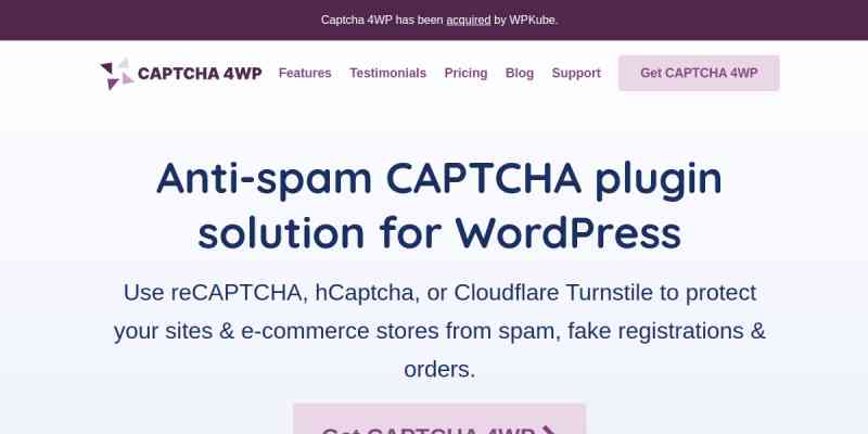 CAPTCHA 4WP (Premium) - PluginsForWP