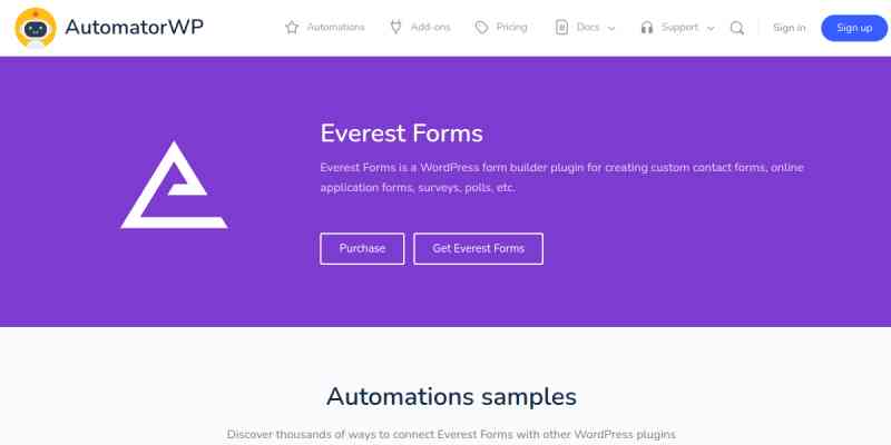AutomatorWP - Everest Forms - PluginsForWP