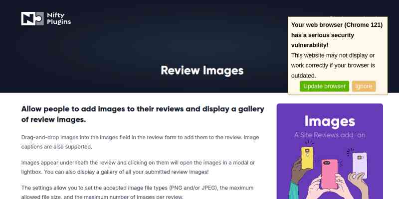 Site Reviews: Review Images - PluginsForWP