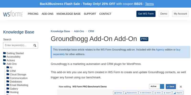 WS Form PRO - Groundhogg - PluginsForWP