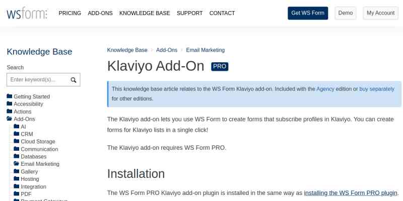 WS Form PRO - Klaviyo - PluginsForWP