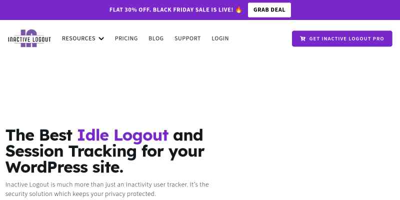 Inactive Logout Pro - PluginsForWP