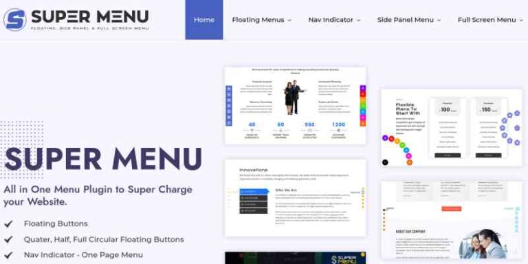 Super Floating and Flying Menu - PluginsForWP