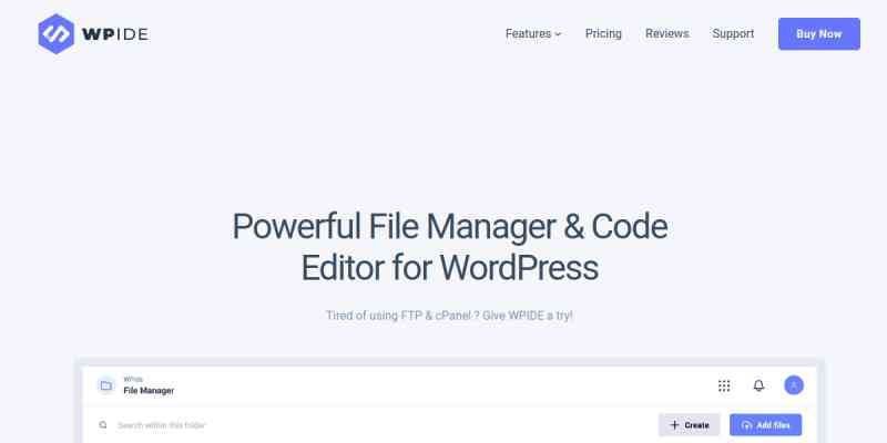WPIDE - File Manager & Code Editor Premium - PluginsForWP