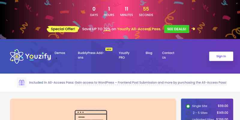 Youzify - WordPress Frontend Post Submission - PluginsForWP